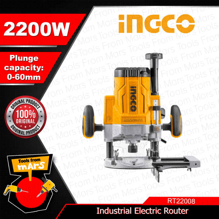 INGCO Industrial Electric Router 2200W RT22008 •TOOLS FROM MARS• IPT ...