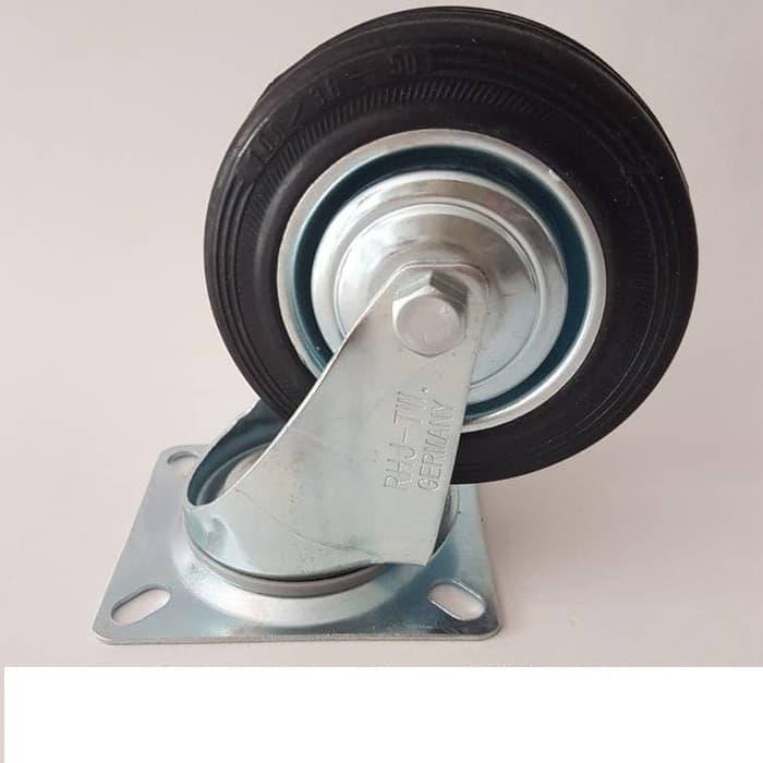 Roda 5inch Hidup per Roda Karet per Roda Trolley per Roda ETALASE Roda ...