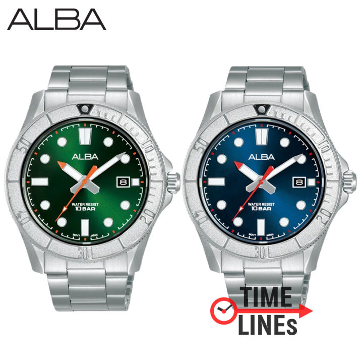 ALBA Quartz Active รุ่น AS9P99X AS9Q01X นาฬิกาผู้ชาย หน้าปัด sunray ...