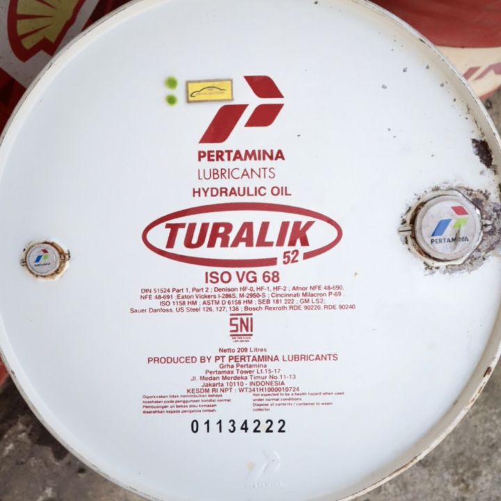 Pertamina Turalik 52 Drum Repack 1 Liter Pertamina Oli Hydraulic ISO VG 68 Original | Lazada ...