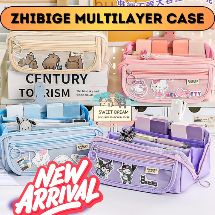 ZHIBIGE Heart Prism Shape Multilayer Multi-functional Large Capacity ...
