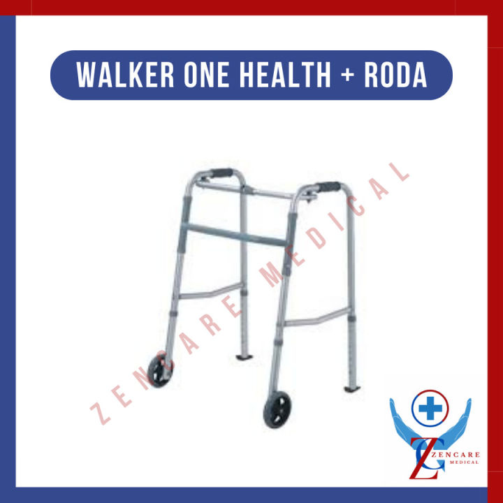 Tongkat Walker OneHealth Dengan Roda / Alat Bantu Jalan Lansia | Lazada ...