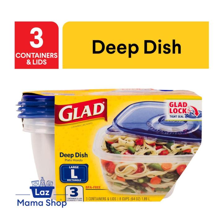 Glad Deep Dish Containers and Lids (Laz Mama Shop) | Lazada Singapore