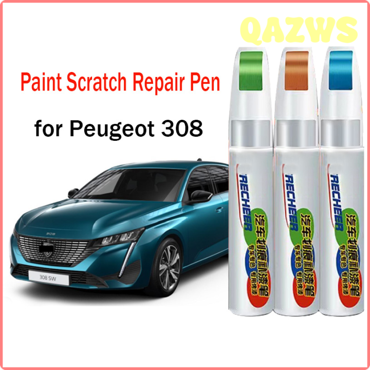 QAZWS ปากกาทาสีสัมผัสสำหรับซ่อมแซมรอยขีดข่วนสีรถยนต์สำหรับ Peugeot 308 ...
