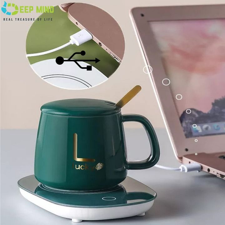 DM USB Connector Portable Coffee Cup Warmer Heater Set Heat Heating Cup ...