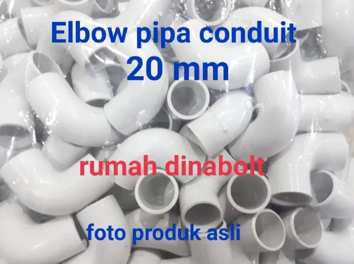 ELBOW PIPA CONDUIT LISTRIK 20 MM WARNA PUTIH / ELBOW CONDUIT -DIASHOP18 ...