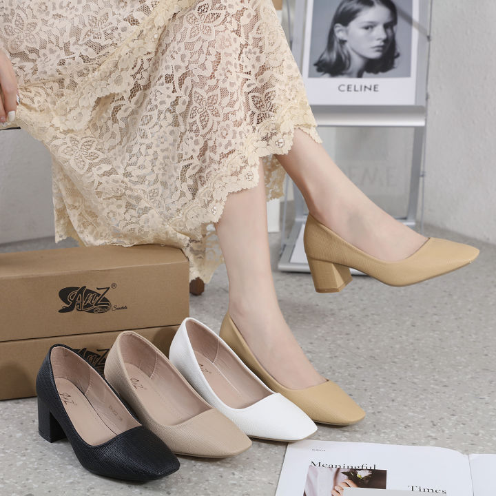 PEEP TOE LEATHER 2INCH HEELS KH-223 | Lazada PH