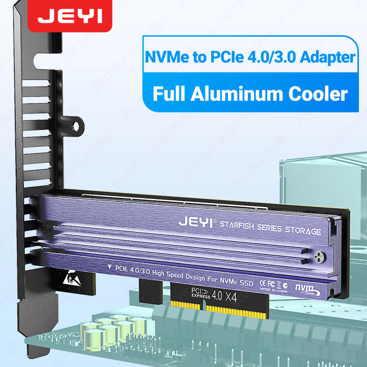 JEYI M.2 NVME to PCIe 4.0 3.0 Adapter With Aluminum SSD Heatsink, NVMe ...