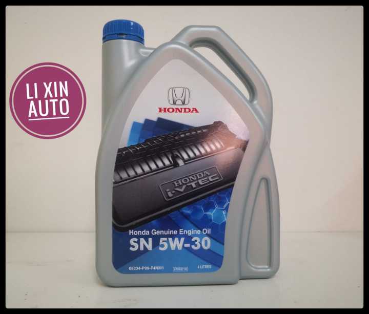 HONDA GENUINE ENGINE OIL SN 5W/30 SEMI SYNTHETIC 4 LITER | Lazada