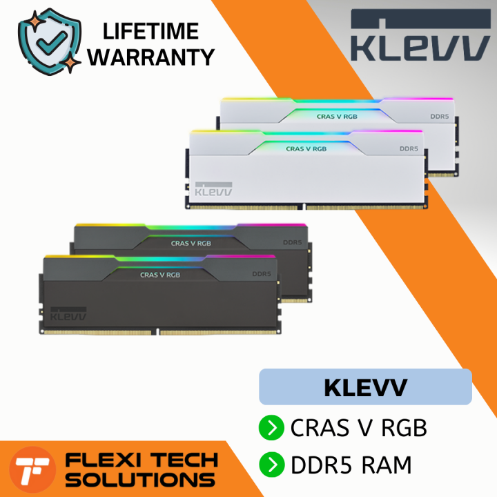 Flexi Tech KLEVV CRAS V RGB 6000MHz 16GB x2 Gaming Memory - Black ...