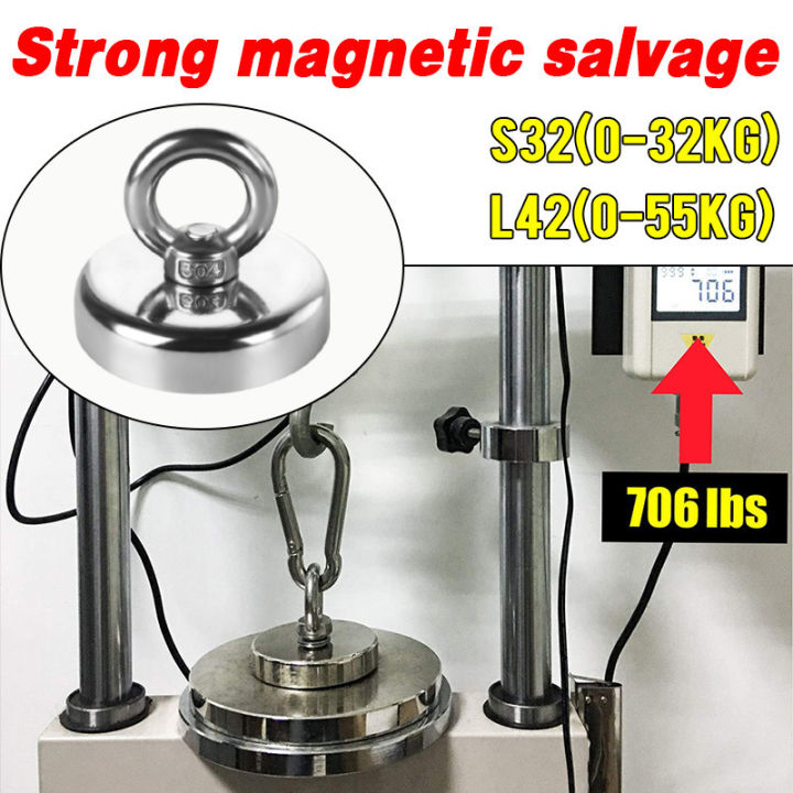 Strong Neodymium Magnet Double side Search magnet hook super power ...