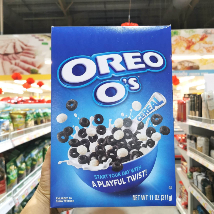 Oreo O’s Cereal โอริโอ โอ้ส์ ซีเรียลอบกรอบรสช็อกโกแลตและวานิลลา 311 ...