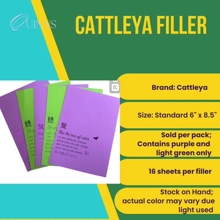 Cattleya Notebook Binder Filler Purple and Green 5/pack | Lazada PH