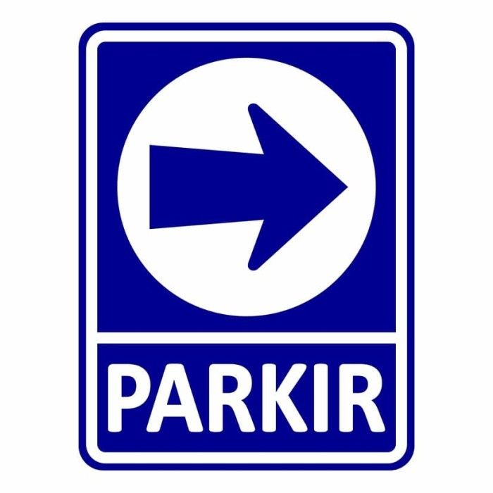 Rambu Petunjuk Parkir Kanan 45 x 60cm - Plat Alumunium | Lazada Indonesia