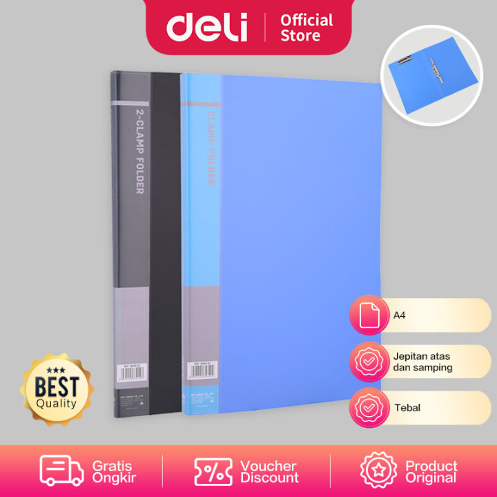 Deli File Two Clamp Folder / Lever File / Map Jepit A4 Muat Sampai ...