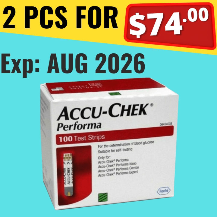 Accu Chek Performa 100s Test Strips Blood Glucose Test Strip | Lazada ...