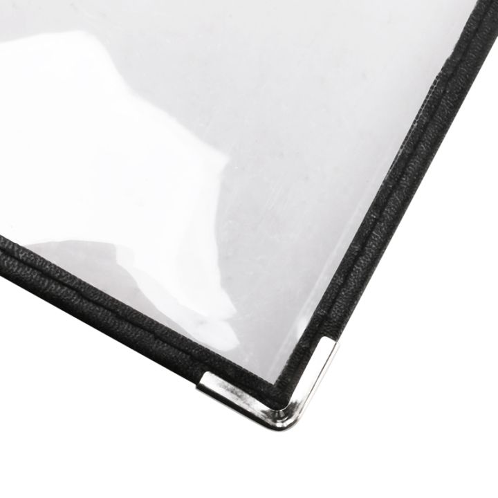 () Transparent Restaurant Menu Covers for A4 Size Book Style Cafe Bar 6 ...
