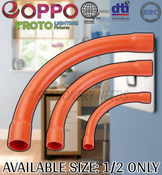 1PCS Orange Electrical Conduit Pipe Elbow Sweep Bend 90 Degree (1/2, 3/ ...