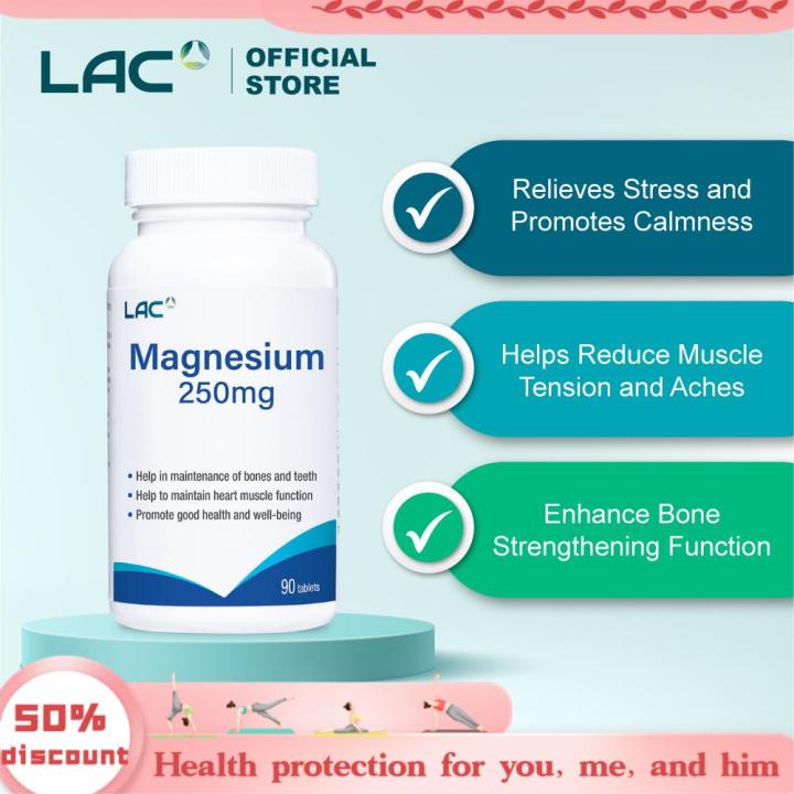 effective ♕LAC Magnesium 250mg (90 Tablets) Exp Nov 2026 01404110♜ | Lazada