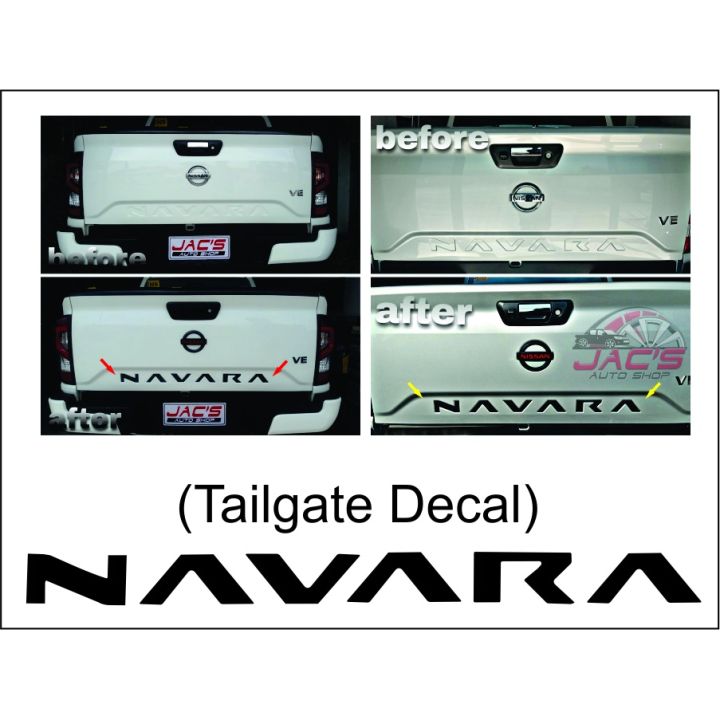 Tailgate Sticker/Decal for Nissan Navara Pick up 2021-2024 | Lazada PH