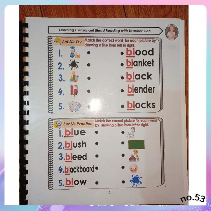 book ∇ CONSONANT BLEND WORKBOOK/BEGINNING READING/LEARNING TO READ ...