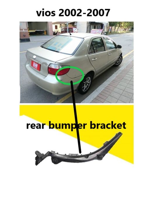 (bochang)a pair rear bumper bracket support rear bracket for TOYOTA ...