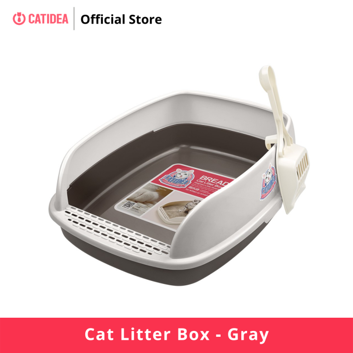 Catidea Small Bread Box Rock กระบะทรายแมว และ ห้องน้ำแมว รุ่น Small Bread สีเทา | Lazada.co.th