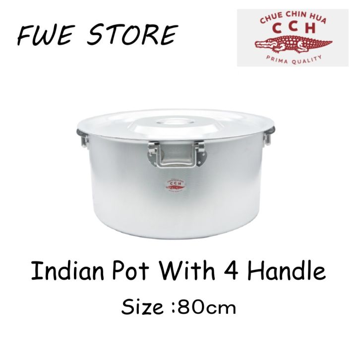 CCH Aluminium Indian Cooking Pot With 4 Handle ( 80cm ) - IP80 | Lazada