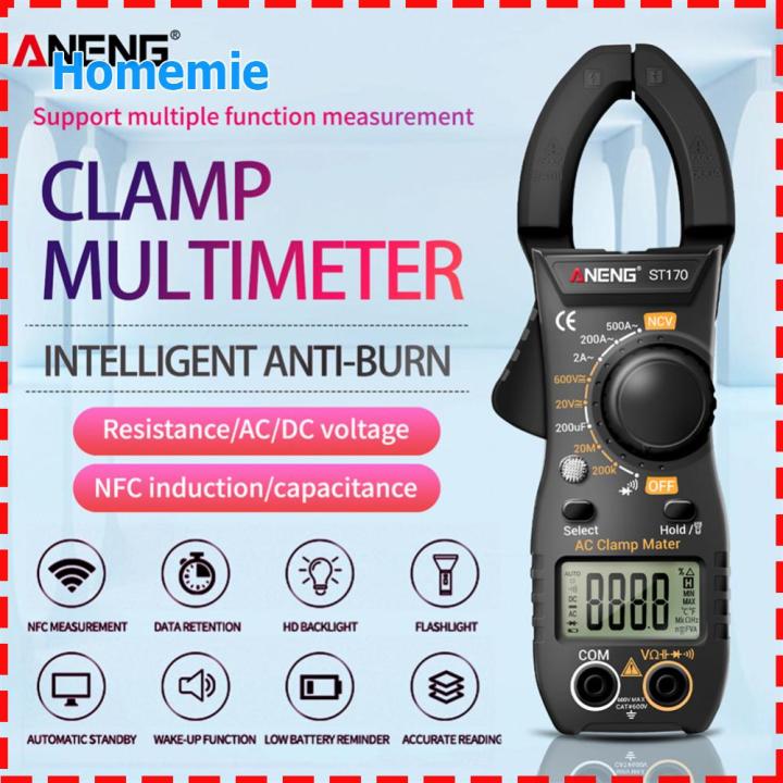 Digital Multimeter with Flashlight Multi Tester Clamp Meter Current ...