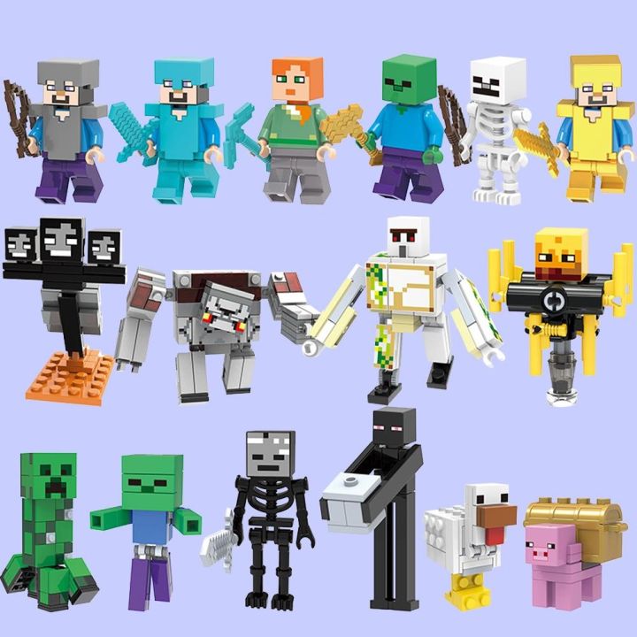 Enderman Minecraft Wither Skeleton Doll Building Blocks Toy Hand Office ...