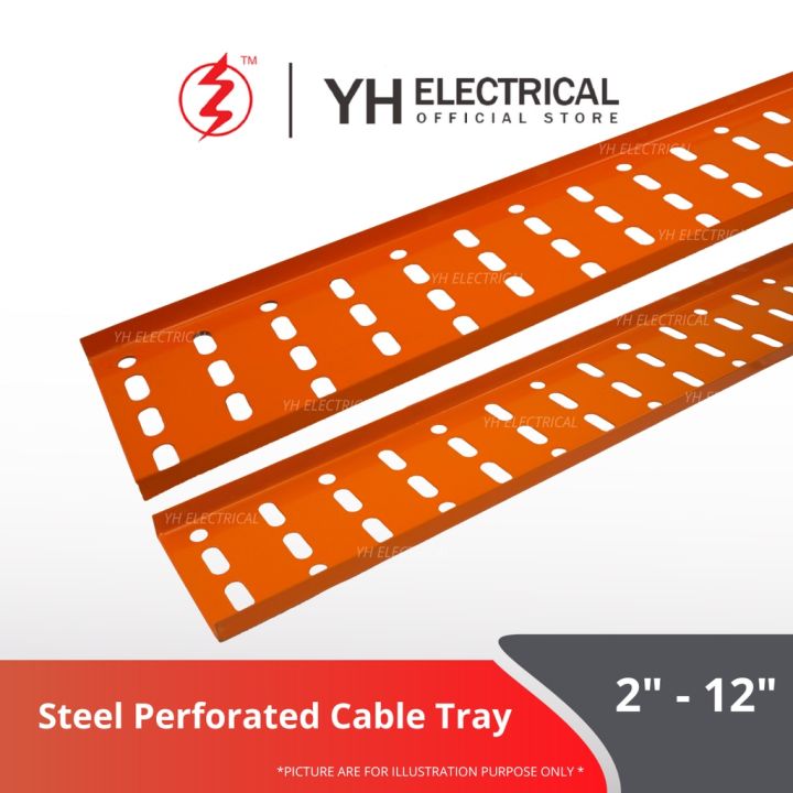 2 3 4 5 6 8 (20G) ELECTRICAL METAL PERFORATED Cable Tray 8 FEET FT ...