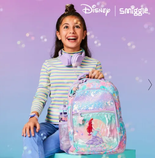 Smiggle Ariel กระเป๋าเป้สะพายหลังกล่องดินสอชุดเครื่องเขียน Waterbottle ...