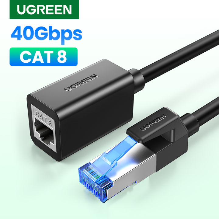 UGREEN Ethernet Extender Cable Cat 8 Extension Network Cable 40Gbps ...