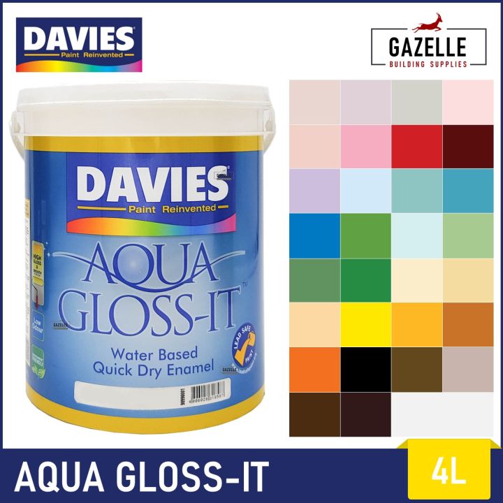 Davies Aqua Gloss It Water Based Quick Dry Enamel Low Odor - 4 Liters | Lazada PH