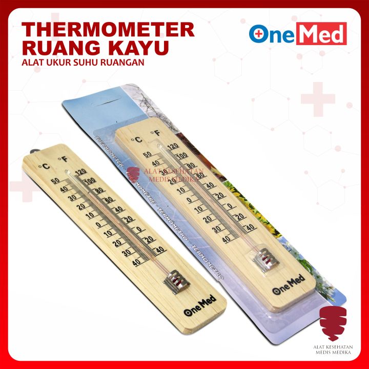 Thermometer Ruang Kayu Onemed Termometer Suhu Ruangan Thermo Dinding ...