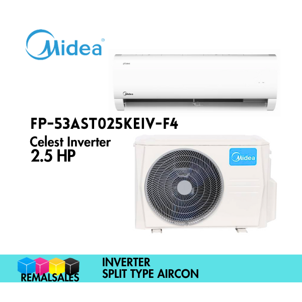 MIDEA FP-53AST025KEIV-F4 2.5HP Celest Inverter Split Type Aircon ...