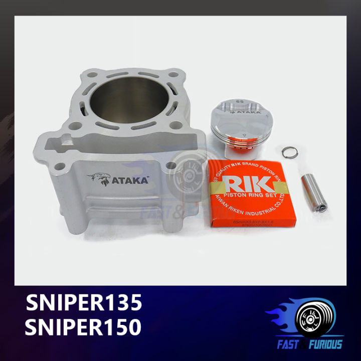 ATAKA Ceramics Cylinder Block Set For SNIPER 135 SNIPER 150 62MM/63MM ...