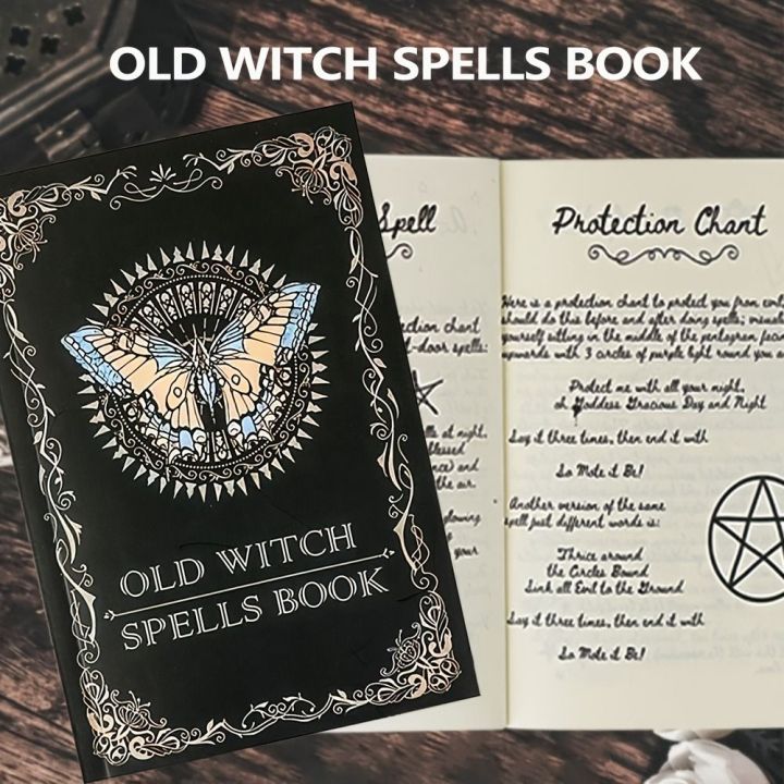 FEBBILY Antique Paper Old Witch Spells Book Real Spells Old Witch ...