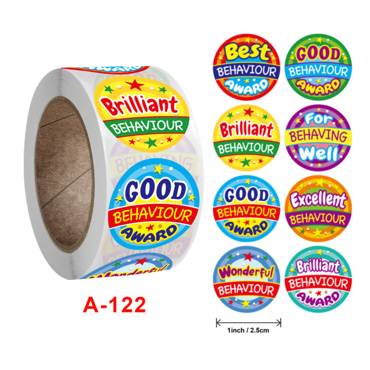 (Super Fan) 500pcs/roll Reward Stickers for Kids Encouragement Sticker ...