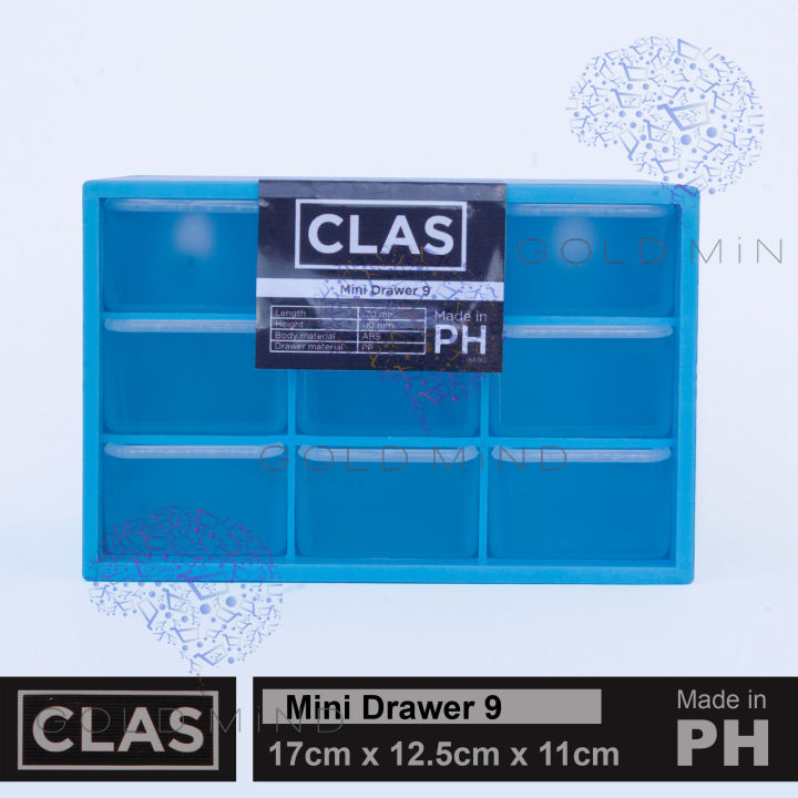 CLAS 9 Mini Utility Drawers Desk Organizer, plastic small item storage ...