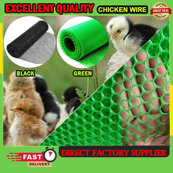 1 Meter - Plastic Chicken Net, Chicken Screen, Green or Black Plastic ...