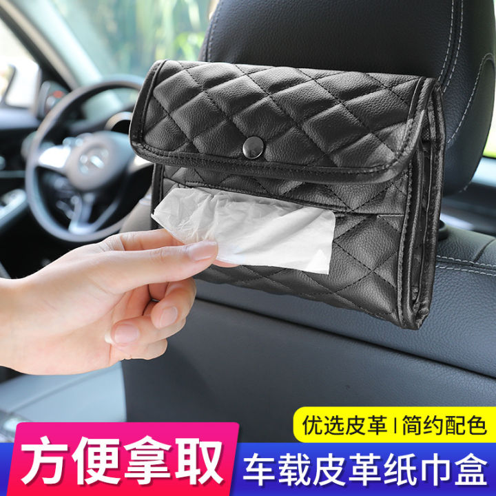 Consoles & Organizers Car mounted tissue wrapping with hanging tissue ...