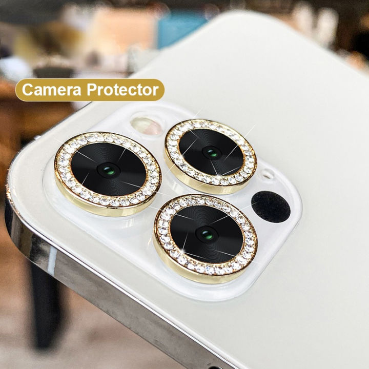 Diamond Glitter Camera Lens Protector For Iphone 14 13 12 Pro Max Mini