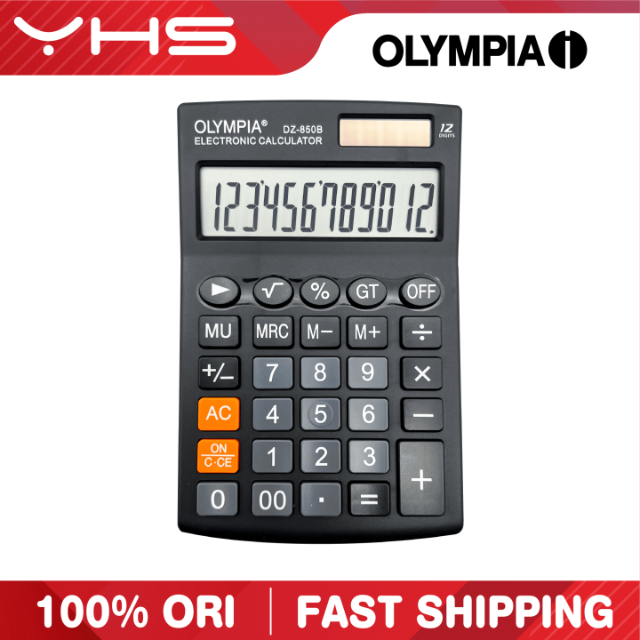 [German Brand] Olympia DZ-850B Electronic Desktop Calculator with 12 Digits, Big Display, 3 ...