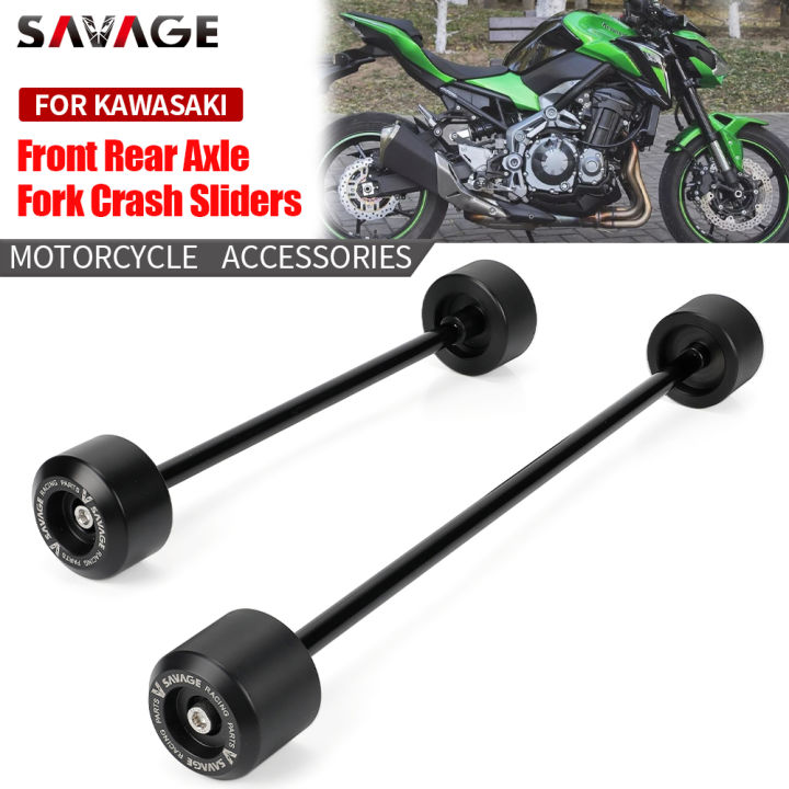 Front Rear Axle Fork Crash Sliders For KAWASAKI Z900 Z 900 RS Z900SE ...