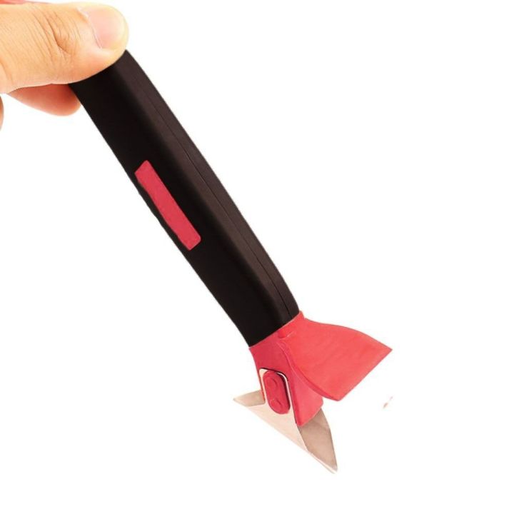 JEHUA 3-in-1 Caulk Tool Ergonomics Grip Multi-function Glue Scraper Gap ...