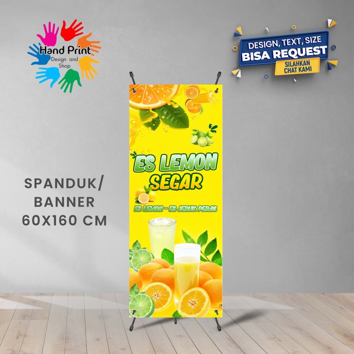 Spanduk Banner Es Lemon Es Jeruk Peras Segar Minuman Ukuran 60x160 Cm ...