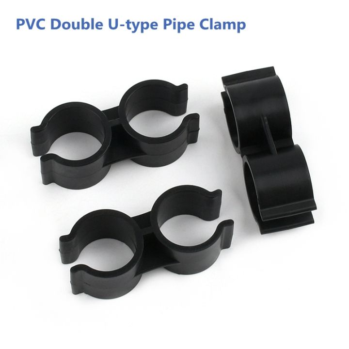 [HOT ERYZKMXCXVX 115] 25mm I.D PVC Pipe Double Plastic Clamp Connector ...