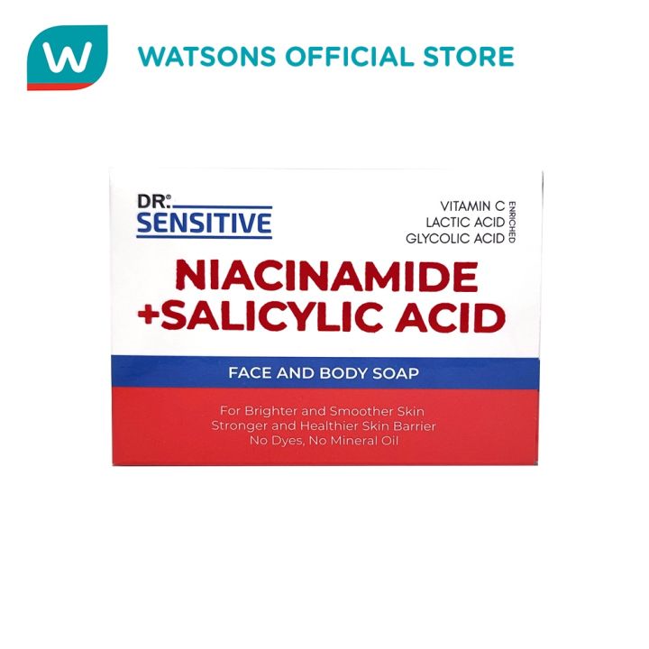 DR. SENSITIVE Niacinamide & Salicylic Acid Face and Body Soap 120g ...