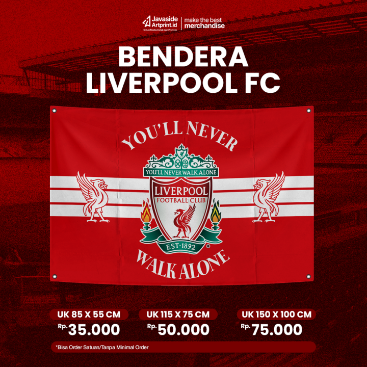 BENDERA CLUB BOLA LIVERPOLL - MINIFLAG LIVERPOOL - BENDERA FANS ...